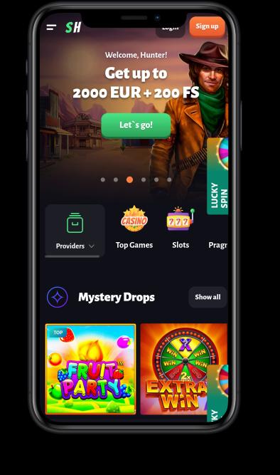 SlotHunter Casino: Bis zu 3000 € Bonus + 250 Freispiele.